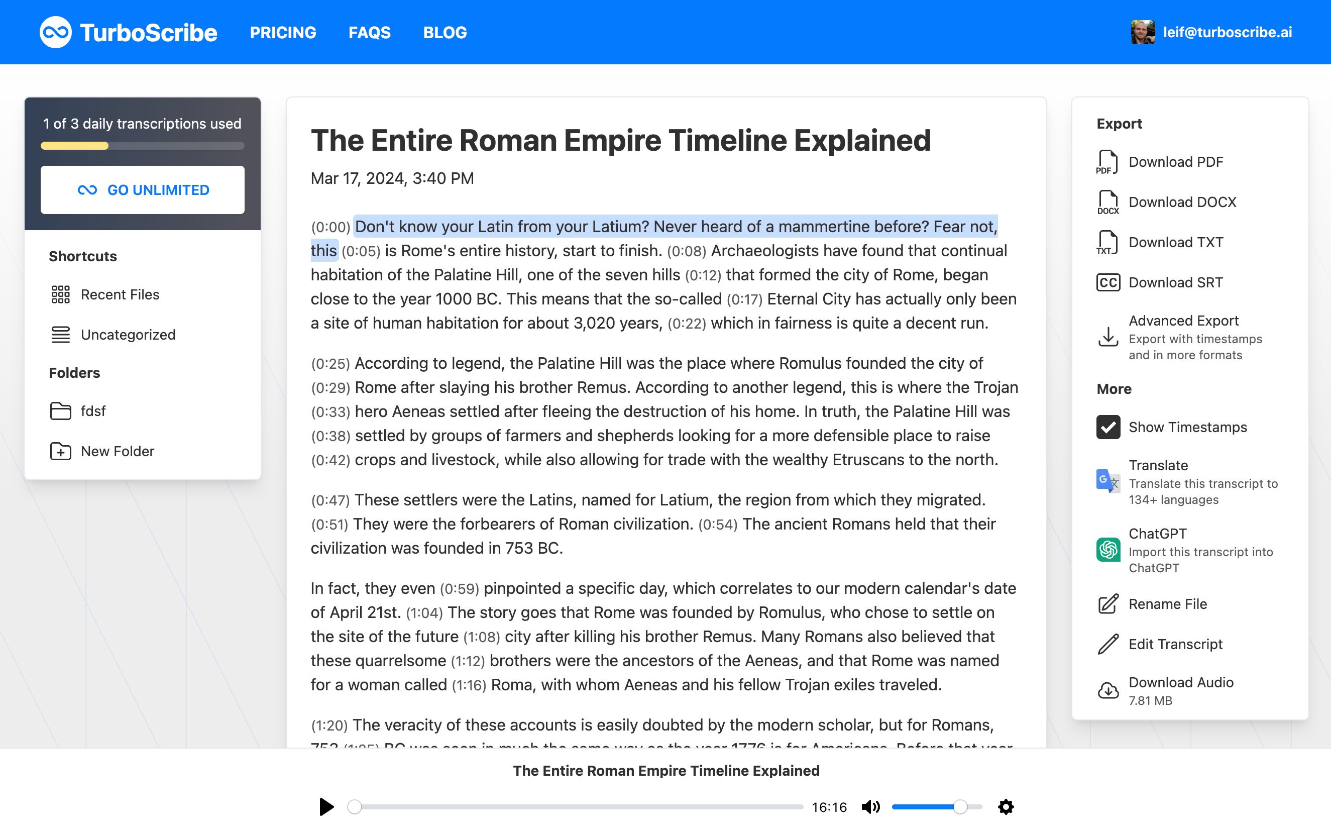 Getting Started with TurboScribe | TurboScribe Getting Started with TurboScribe | TurboScribe